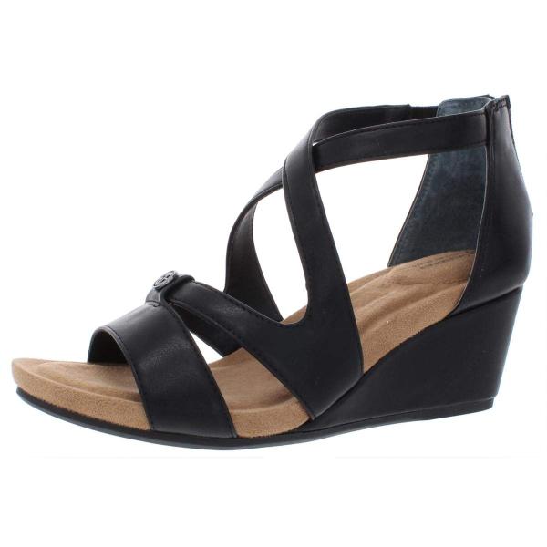 商品名: Giani Bernini レディース カムデンレザー オープントゥ カジュアルプラットフォーム US サイズ: 8 カラー: ブラック Giani Bernini Womens Camden Wedge Heel Sandals...