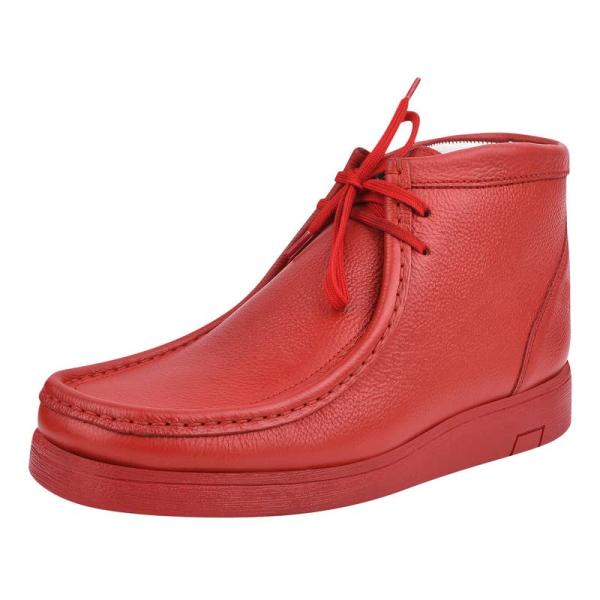 商品名: LIBERTYZENO HAMARA JOE メンズ 本革 モカシントゥ レースアップ カジュアル チャッカブーツシューズ, レッド モック トゥ, 9 LIBERTYZENO HAMARA JOE Mens Desert Boo...