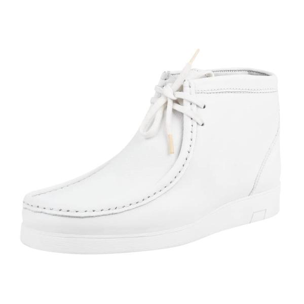 商品名: LIBERTYZENO HAMARA JOE メンズ 本革 モカシントゥ レースアップ カジュアル チャッカブーツシューズ, ホワイト, 24.5 LIBERTYZENO HAMARA JOE Mens Desert Boot G...