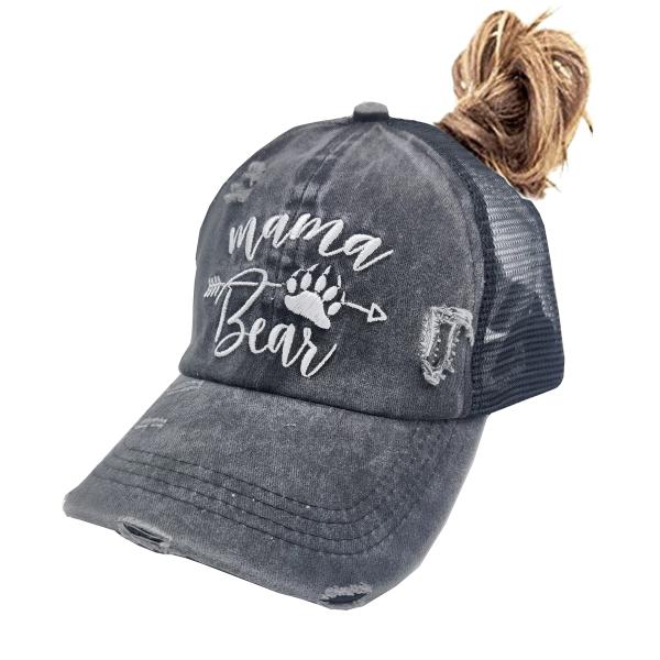 商品名:  Waldeal Mama Bear High Ponytail Baseball Caps Vintage Embroidered Washed Dad Hats for Motherブランド: Waldeal商品サイズ: On...