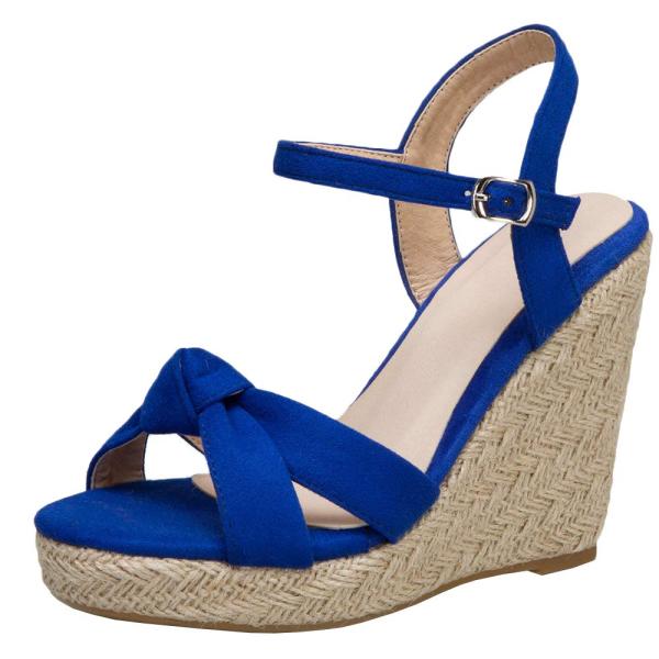 商品名:  LUXMAX Womens Espadrille Wedge Sandals Platform Open Toe Ankle Strap Pumps, Size 4 M US,Royal Blueブランド: LUXMAX商品サイ...