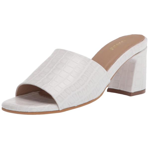 商品名: KAANAS レディース Bucharest クロック エンボス シティー スライドサンダル ヒール US サイズ: 9 カラー: ホワイト KAANAS womens Bucharest Croc-embossed City S...