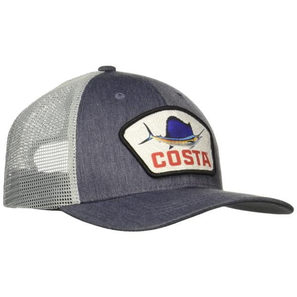 商品名: コスタリカントラッカー、ネイビーヘザー ヨウモロコシ、ワンサイズ Costa Topo Trucker Hat, Navy Heather Sailfishブランド: Costa Del Mar商品サイズ: One Size高さ:...