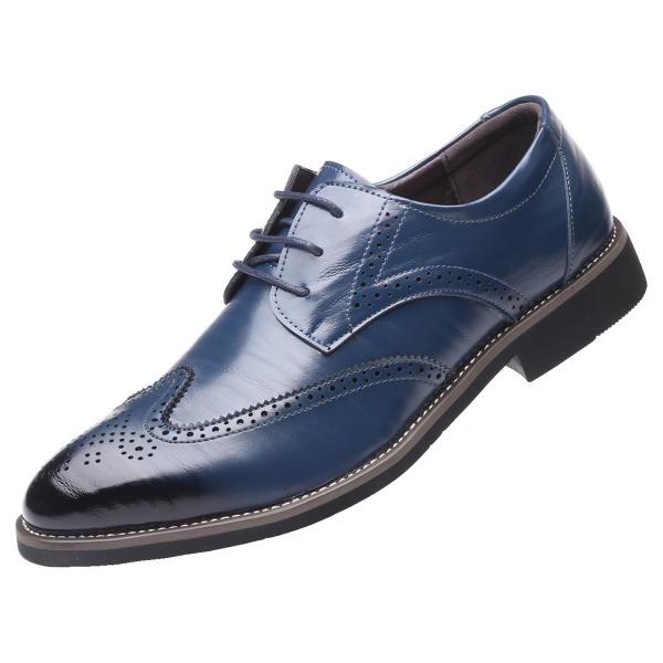 商品名:  WUIWUIYU Men's Manmade Leather Lace-up Wedding Business Formal Dress Wingtips Brogue Shoes Oxfords Blue Size 11ブラン...