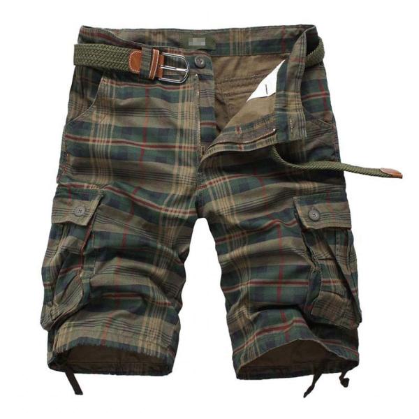 商品名:  ebossy Men's Multi-Pocket Relaxed Fit At Knee Ripstop Plaid Cargo Shorts (34, Army Green)ブランド: ebossy商品サイズ: 34高さ: ...