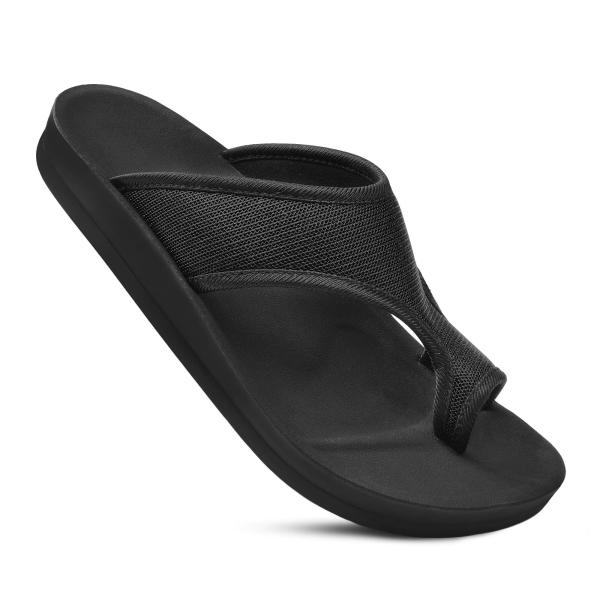 商品名: AEROTHOTIC Women's Aster Arch Support Split Toe Slide Sandals (Aster Black, 7) AEROTHOTIC Women's Aster Arch Suppor...