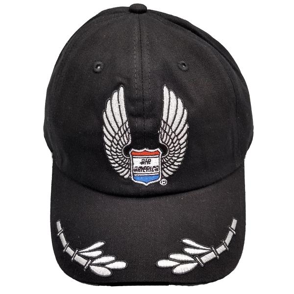 商品名: Air America ベースボールキャップ バンブーフレッティング付き, ブラックとシルバー, Large Air America Baseball Cap with Bamboo Frettingブランド: Air Ameri...