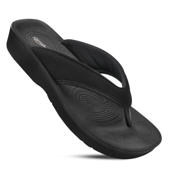 商品名: AEROTHOTIC Women's Strait Orthotic Thong Sandals (Black, 8) AEROTHOTIC Women's Strait Orthotic Thong Sandals (Black...