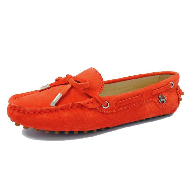商品名:  MGM-Joymod Ladies Women's Casual Slip-on Knot Orange Red Suede Leather Walking Driving Loafers Flats Moccasins Hik...