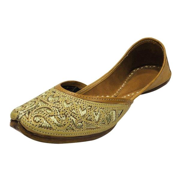 商品名:  Step n Style Ladies Cream Zari Work Punjabi Jutti Ethnic Mojari Handmade Designer Khussa Shoesブランド: Step n Style商品...