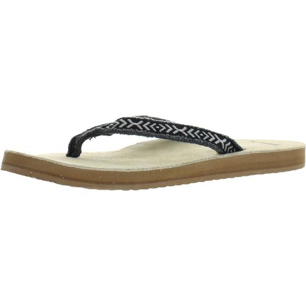 商品名: Sanuk レディース Fraidy Tribal フリップフロップ US サイズ: 24 カラー: ブラック Sanuk womens Fraidy Tribal Flip Flop, Black/White, 8 USブランド...