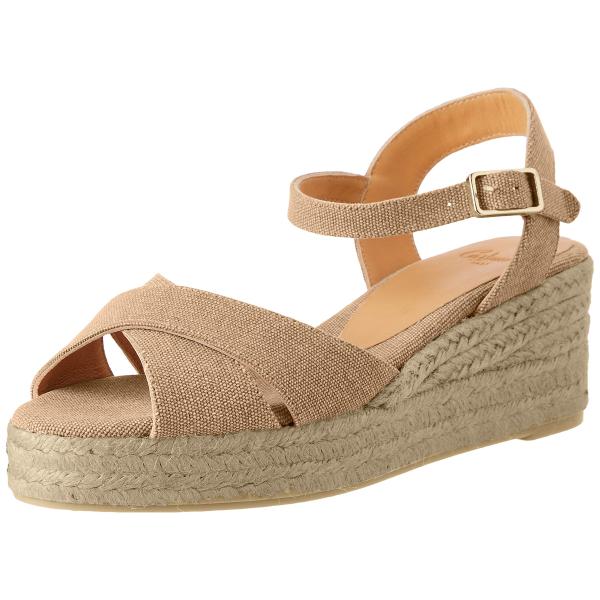 商品名:  Casta〓er Women's Espadrille BLAUDELL Color Sand Sandal Made in Canvas with Bracelet Closure and Height of 11 CM | ...