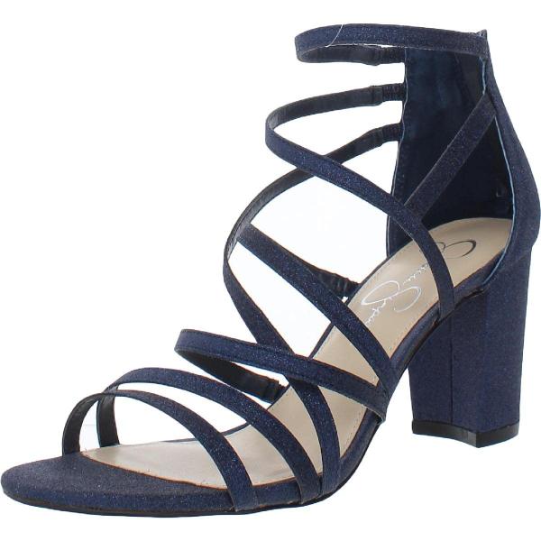 商品名: Jessica Simpson レディース Stassey ヒールサンダル パンプス, ネイビー, 9 Jessica Simpson Women's Stassey Strappy Block Heel Sandal Heele...