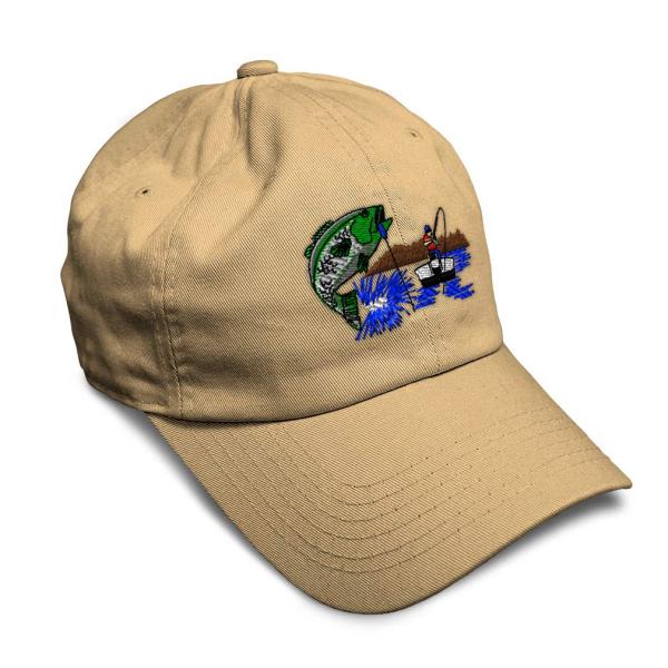 商品名: ソフトベースボールキャップ 動物 野生動物 淡水 バス釣り, カーキ, One Size Soft Baseball Cap Animal Wildlife Freshwater Bass Fishing Ocean and Oc...