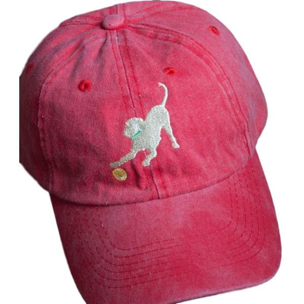 商品名: JUS LABS レッド刺繍ラブラドールハット - イエローラボ グリーンカラー - ボールキャップ レディース - アウトドアアパレル - 野球帽 &amp; アクセサリー - 男性用帽子 JUS LABS Red Embroi...