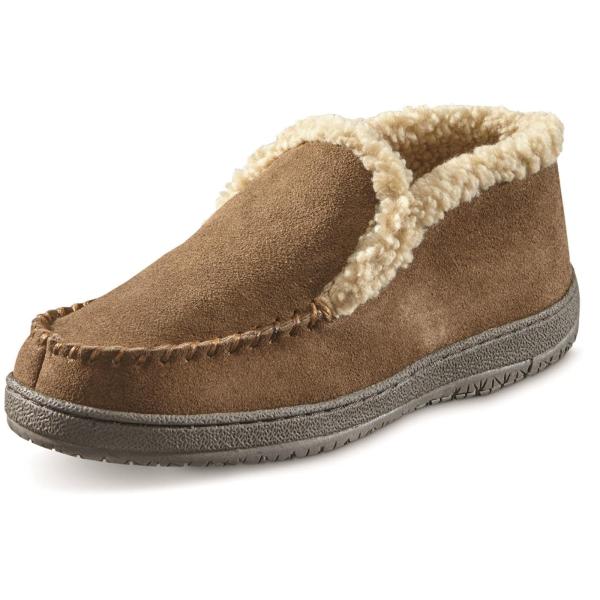 商品名:  Guide Gear Burly II Men’s Fuzzy Warm Cozy Moccasin Slippers Indoor Outdoor Bedroom House Shoes Sage 11D (Medium)ブラ...