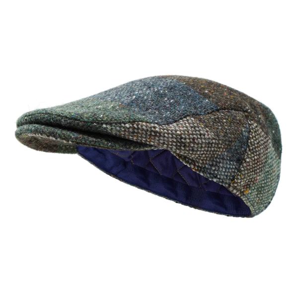 商品名: Borges &amp; Scott The Galway パッチワーク アイルランドツイードフラットキャップ, 海辺, Small-Medium Borges &amp; Scott The Galway Patchwork -...