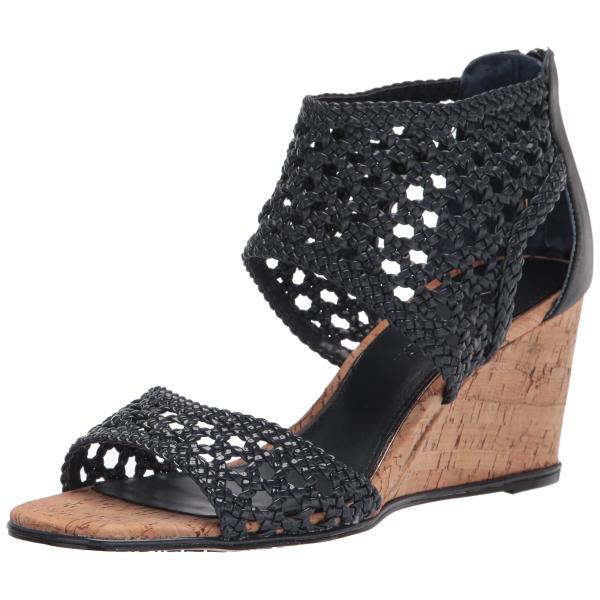 商品名: Donald Pliner レディース ウェッジサンダル, ネイビー特許/織物, 10 Donald Pliner Women's Wedge Sandal, Navy Patent/Woven, 10ブランド: Donald J...