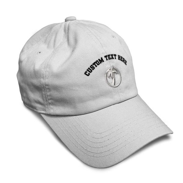 商品名:  Custom Soft Baseball Cap Palm Tree Silver Embroidery Trees Palm Tree Embroidery Twill Cotton Dad Hats for Men &amp...