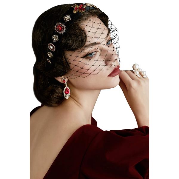 商品名:  BABEYOND Black Fascinator Mesh Veil Headband Bridal Wedding Tea Party Fascinator Veil for Women 1920s Flapper Veil...