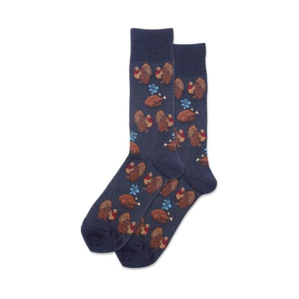商品名: Hotsox 七面鳥用ソックス 1組 US サイズ: Men's 8.5-12 Shoe カラー: ブルー Hotsox Men's Turkey Day Socks 1 Pair, Denim Heather, Men's 8....