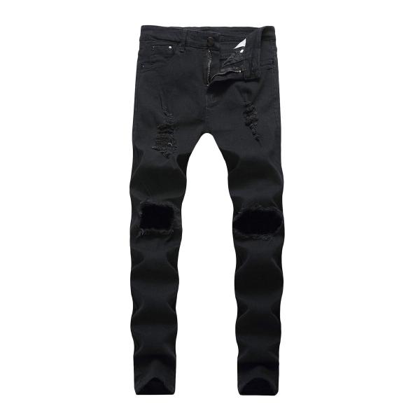 商品名:  Andongnywell Men's Slim Fit Knee Destroyed Jeans Distressed Skinny Fit Stretch Denim Pants Low-Rise Ripped Trouser...