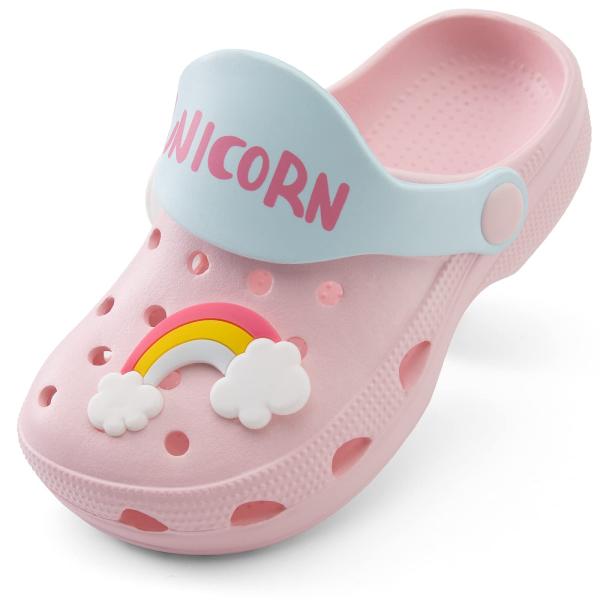 商品名: [SUPTMAX] Qtdstz Zuecos de jard〓n para ni〓os, sandalias de verano para playa, Rosado, 16 MX Ni〓ito Qtdstz Girls Clo...