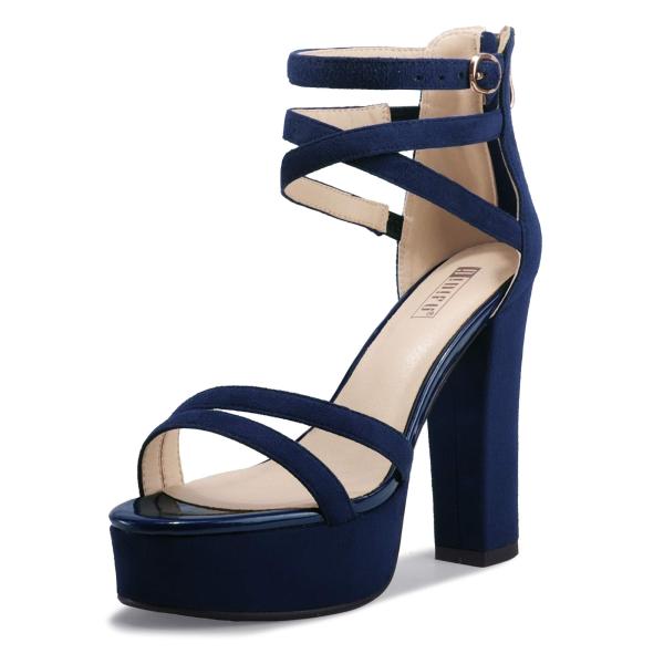商品名:  IDIFU Women's Platform Chunky High Heels Dress Sandals Open Toe Ankle Strap Strappy Wedding Bridal Party Dance Sho...