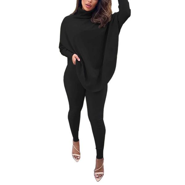 商品名:  Aro Lora Womens 2 Piece Outfits Jogging Suit Turtleneck Slit Loose T Shirt and Bodycon Pant Tracksuit Set X-Large ...