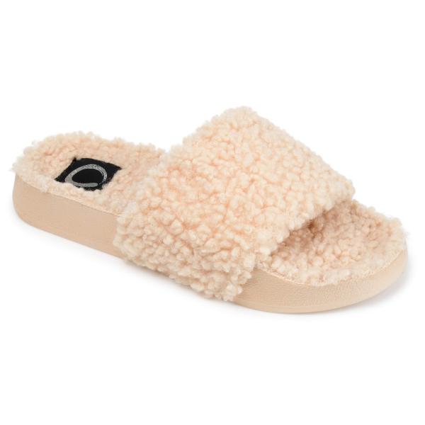 商品名: Journee Collection レディース フェイクファー ハイミスリッパ, ベージュ, 10 Journee Collection Women's Faux Fur Haimi Slipper Beige 10 Mediu...