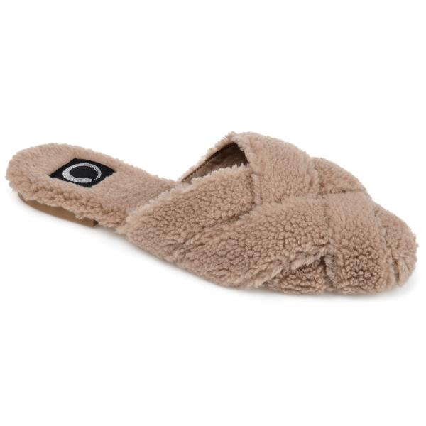 商品名: Journee Collection レディース フェイクファー セレエナスリッパ, タン, 9 Journee Collection Women's Faux Fur Sereena Slipper Tan 9 Medium W...