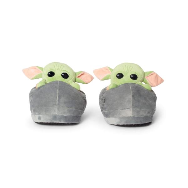 商品名:  Robe Factory LLC Star Wars: The Mandalorian The Child Grogu 3D Slippers | Baby Yoda-Themed Soft Plush House Shoe W...