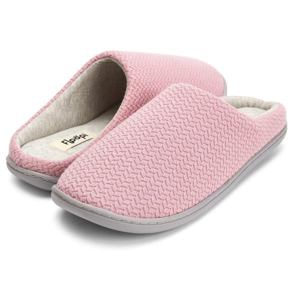 商品名:  Floopi Womens Memory Foam Soft Knit Closed Toe Clog Slipper with Jersey Insole/Lining and Rubber Outsole (S, Pink-...