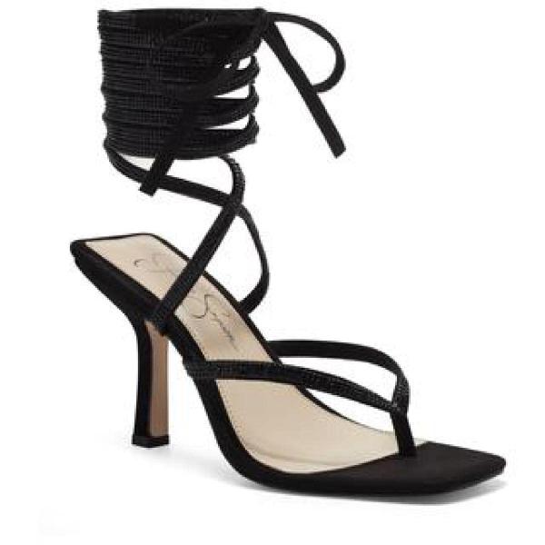 商品名: Jessica Simpson Women's Kelsa Wrap Around Heeled Sandal, Black, 7.5 Jessica Simpson Women's Kelsa Wrap Around Heele...