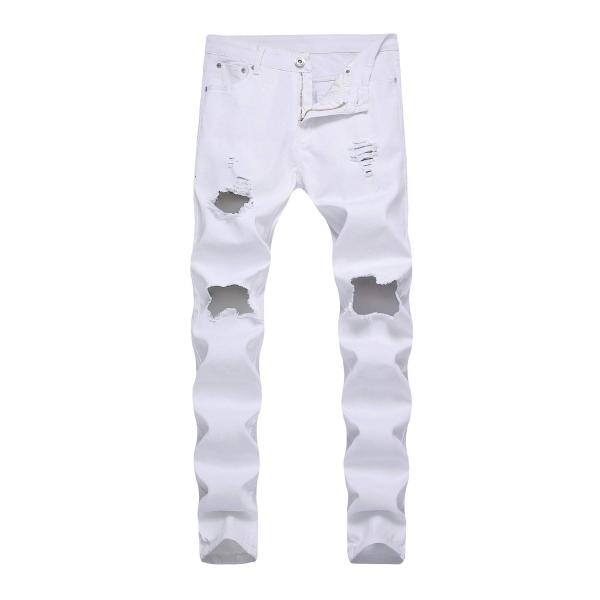 商品名:  Andongnywell Men's Slim Fit Knee Destroyed Jeans Distressed Skinny Fit Stretch Denim Pants Low-Rise Ripped Trouser...
