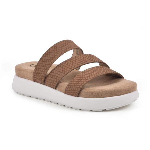 商品名: CLIFFS BY WHITE MOUNTAIN Optimum レディース スライドサンダル US サイズ: 6.5 カラー: ブラウン CLIFFS BY WHITE MOUNTAIN Optimum Women's Slid...