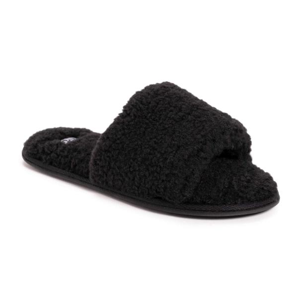 商品名: MUK LUKS レディース スリッポン スリッパ US サイズ: L カラー: ブラック MUK LUKS womens Franki Slide - Ebony Slipper, Ebony, Large USブランド: MU...