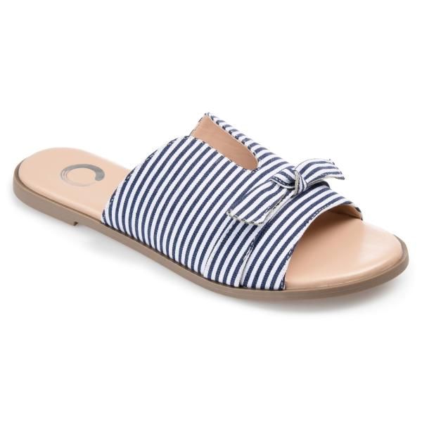 商品名: Journee Collection レディース Comfort Foam〓 Libbie サンダル, ストライプ, 7 Journee Collection Womens Lillian Tru Comfort Foam Sli...