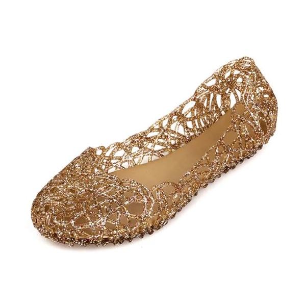 商品名:  HITCH REAP Women's Jelly Sandals Ballet Shoes Slip On Flats Hollow Out Loafers US Size 11 Goldブランド: HITCH REAP商品サイ...