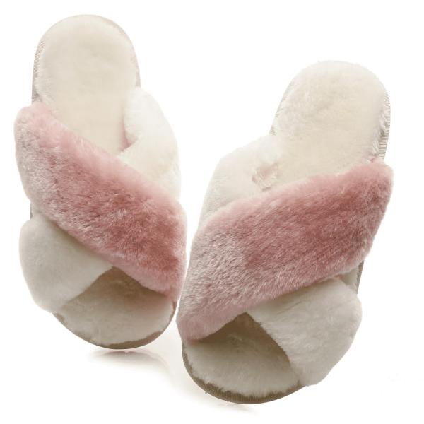 商品名:  Crazy Lady Women's Fuzzy Fluffy House Slippers Cute Plush Memory Foam Shoes Cross Band Indoor Outdoor Open Toe San...