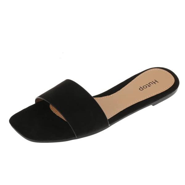 商品名:  Hutop Women’s Flat Simple Slide Sandals Transparent Peep Open Toe Slip on Comfort Fashion Shoes Slipper for Summer...
