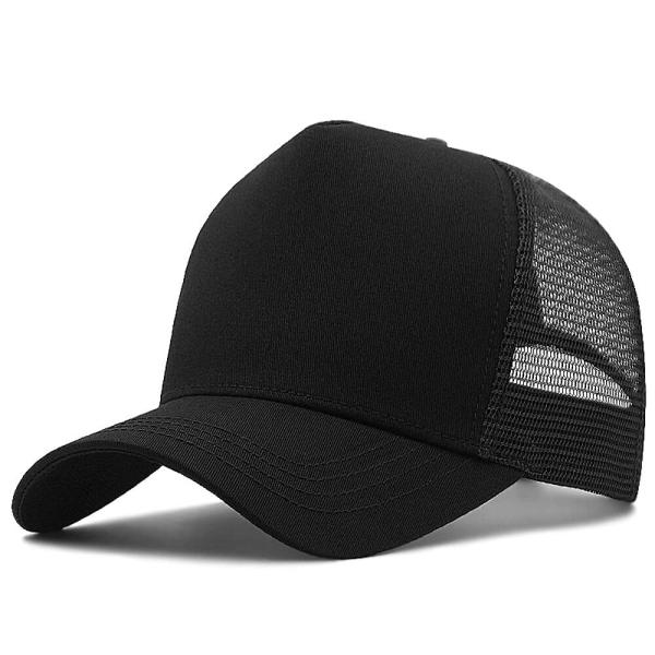 商品名:  Yizhichu1990 XXL 62-65cm Trucker Mesh Hat 5-Panel Baseball Cap Plain Oversize Hat Big Head (Black), 24.8-27.16inch...
