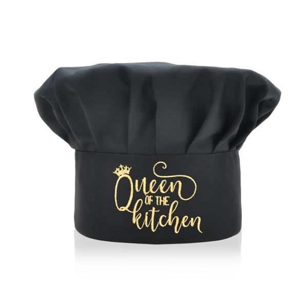 商品名:  Queen of The Kitchen Chef Hat, Funny Chef Wear, Embroidered Design, Adjustable Kitchen Cooking Hat for Men &amp; W...