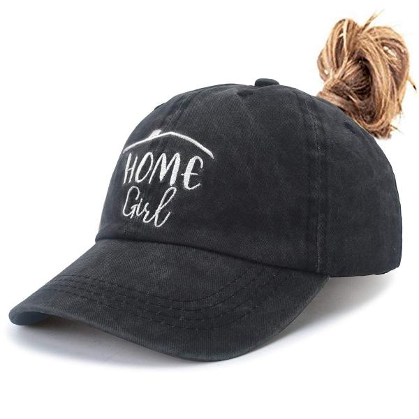 商品名:  LOKIDVE Home Girl Ponytail Baseball Cap Washed Cotton Distressed Realtor Hat for Real Estate Agent Blackブランド: LOKI...