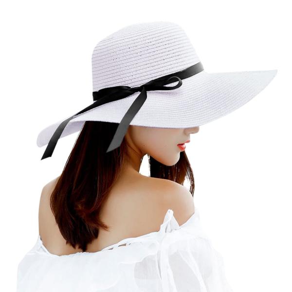 商品名:  FARVALUE Womens Straw Hat Wide Brim Floppy Beach Cap Adjustable Sun Hat for Women UPF 50+ Whiteブランド: FARVALUE商品サイズ...