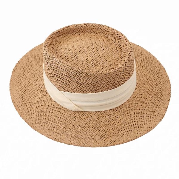 商品名:  Summer Straw Sun Hat for Men Wide Brim Beach Cap Women Panama Fedora Outdoor Adjustable Sun Protective UV Hat, Bei...