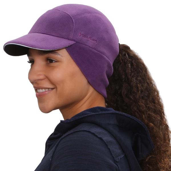 商品名:  TrailHeads Fleece Ponytail Hat for Women ? Trailblazer Reflective Winter Hat with Ponytail Hole for Workouts, Purp...