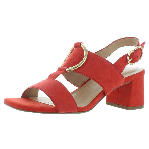 商品名: Alfani レディース Gwenna レザーストラップドレスサンダル, チリスエード, 6.5 Alfani Womens Gwenna Leather Strappy Dress Sandals Red 6.5 Medium ...