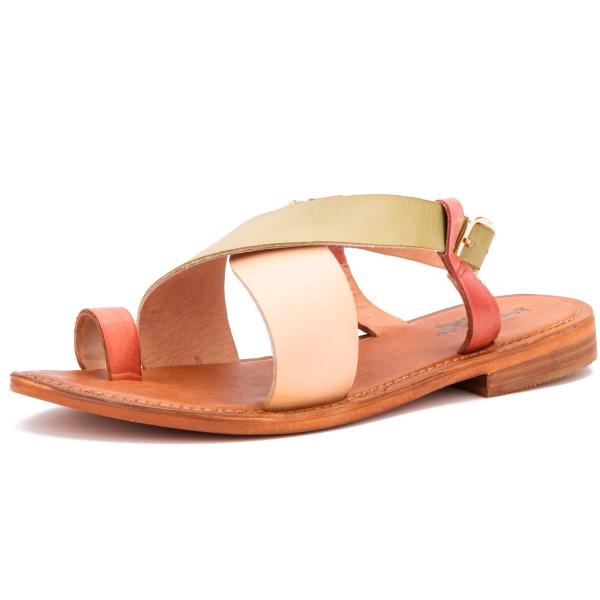 商品名: Vintage Foundry Co. レディース Berlynn スリングバック アンクルストラップ ストラップ ストラップ トーリング ラップ フラットサンダル ラウンドオープントゥ レザーアウトソール, マルチカラー/グリー...