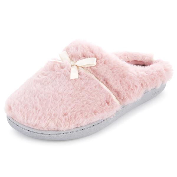 商品名:  Floopi House Slippers for Women, Fluffy Home Slip-ons With Ribbon Detail Women Slippers Cozy Memory Foam with Indo...